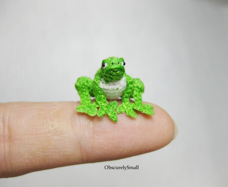 Frog Tiny Crochet Frog Amigurumi Frog Made to Order - Etsy