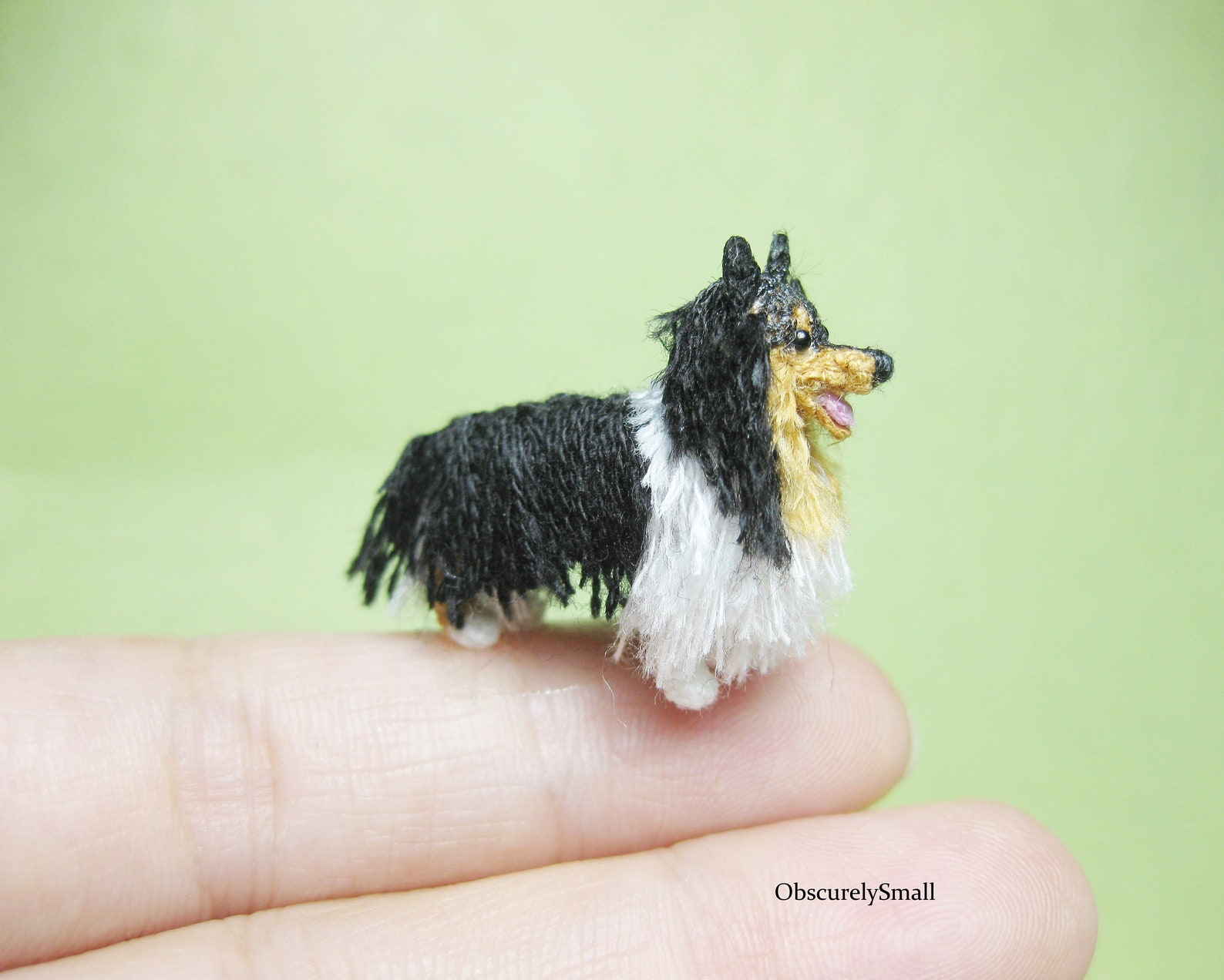 Tiny Crochet Rough Collie Amigurumi Dog Made to Order - Etsy