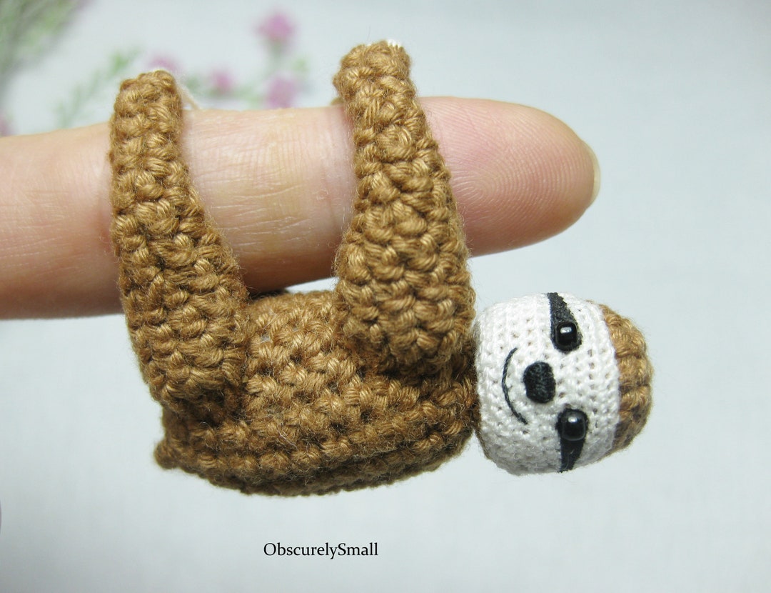 Miniature Crochet Sloth - Amigurumi Sloth - Made to Order - Etsy
