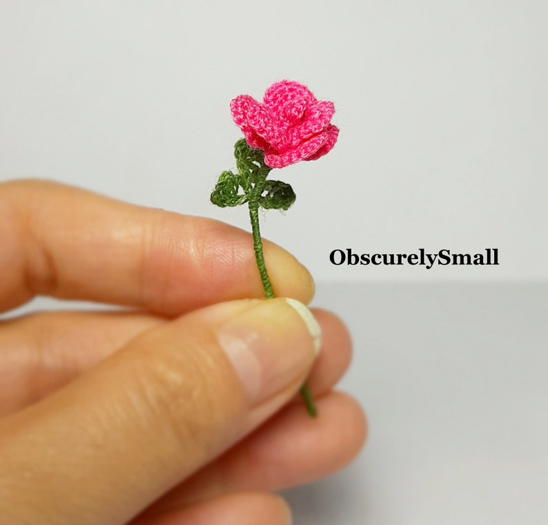 Miniature Crochet Red Roses Amigurumi Flowers Made to - Etsy