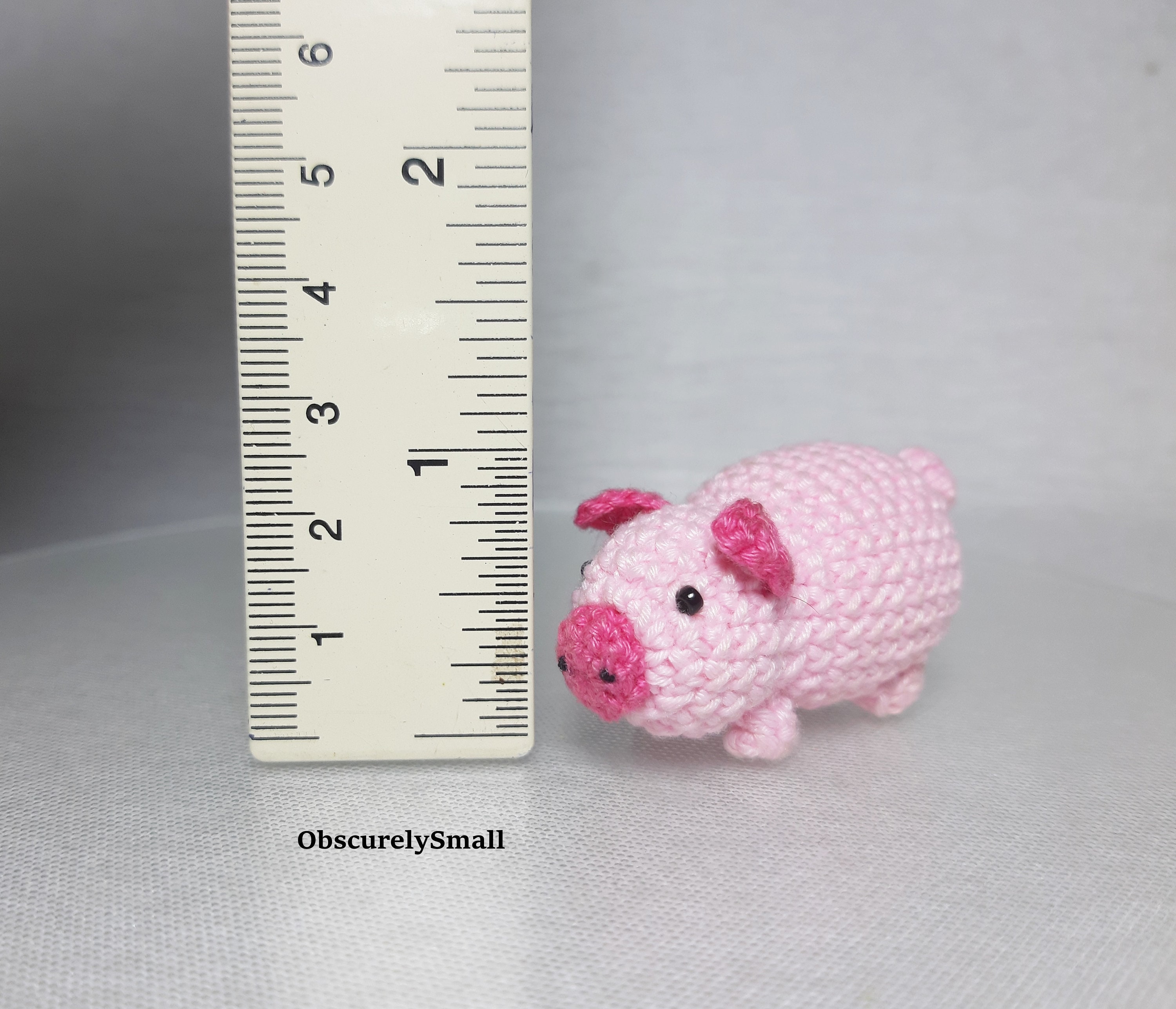 Tiny Crocheted Pig Miniature Pig Amigurumi Pig - Etsy