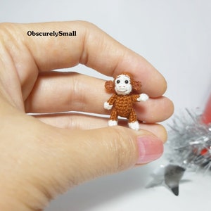 Tiny Crochet Monkey Amigurumi: Miniature Cotton Monkey - Etsy