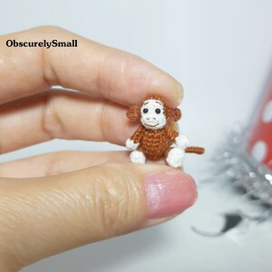Tiny Crochet Monkey Amigurumi: Miniature Cotton Monkey - Etsy