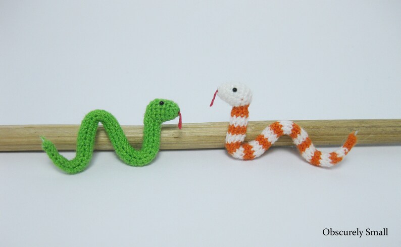 Tiny Crochet Snake Amigurumi Snake Made to Order - Etsy