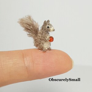Tiny Crochet Squirrel With Chestnuts - Miniature Amigurumi Squirrel ...