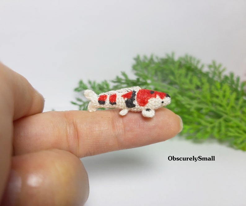 Tiny Japanese Koi Fish Crochet Mini Fish Crochet Miniature | Etsy
