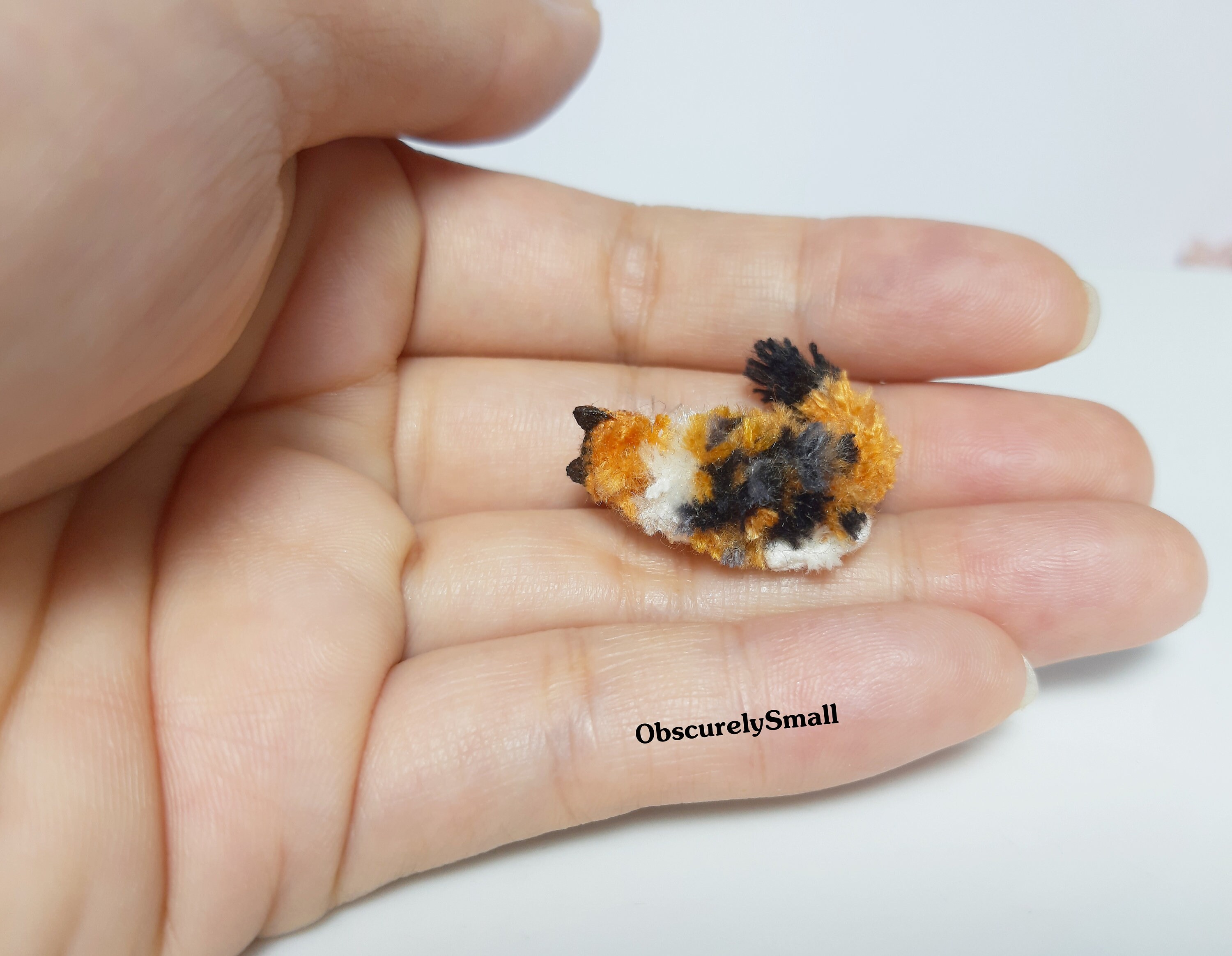 Miniature Calico Cat Amigurumi Tiny Cat Micro Crochet Cat - Etsy UK