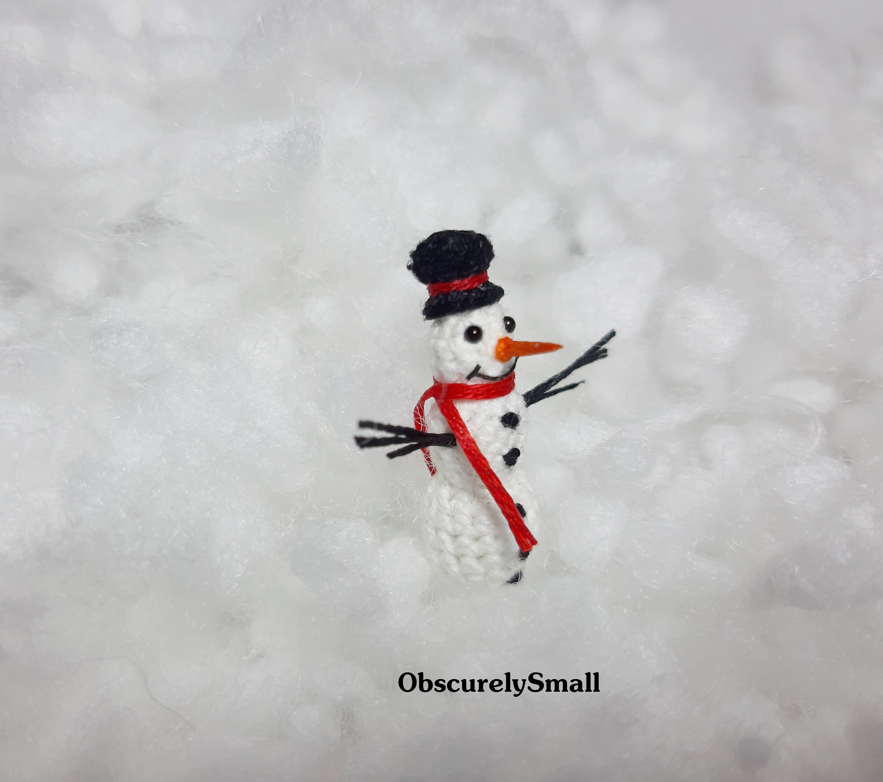 Micro Crochet Snowman Amigurumi Pattern PDF Files Instant | Etsy