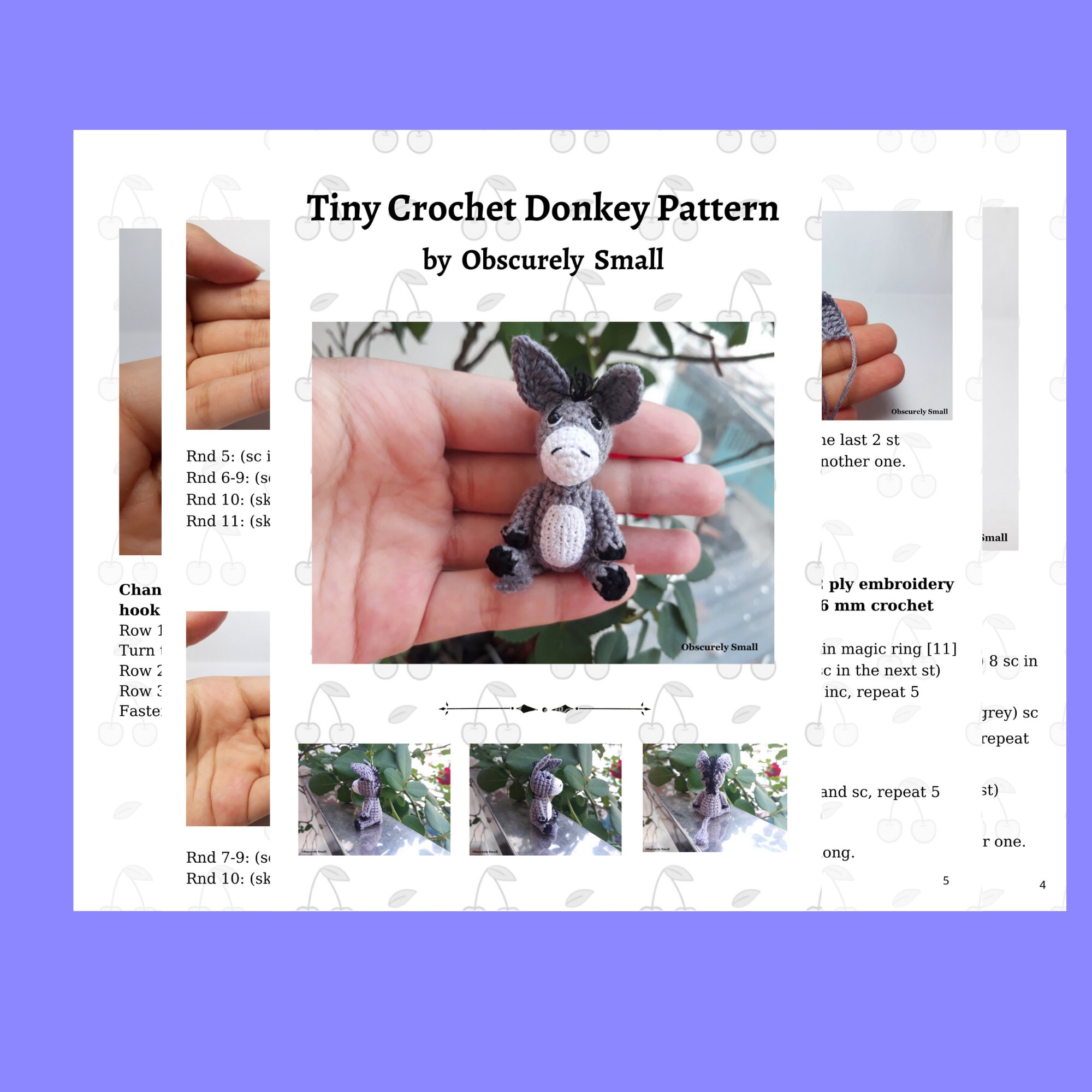 Tiny Crochet Donkey Pattern Amigurumi Donkey Pattern PDF - Etsy Canada