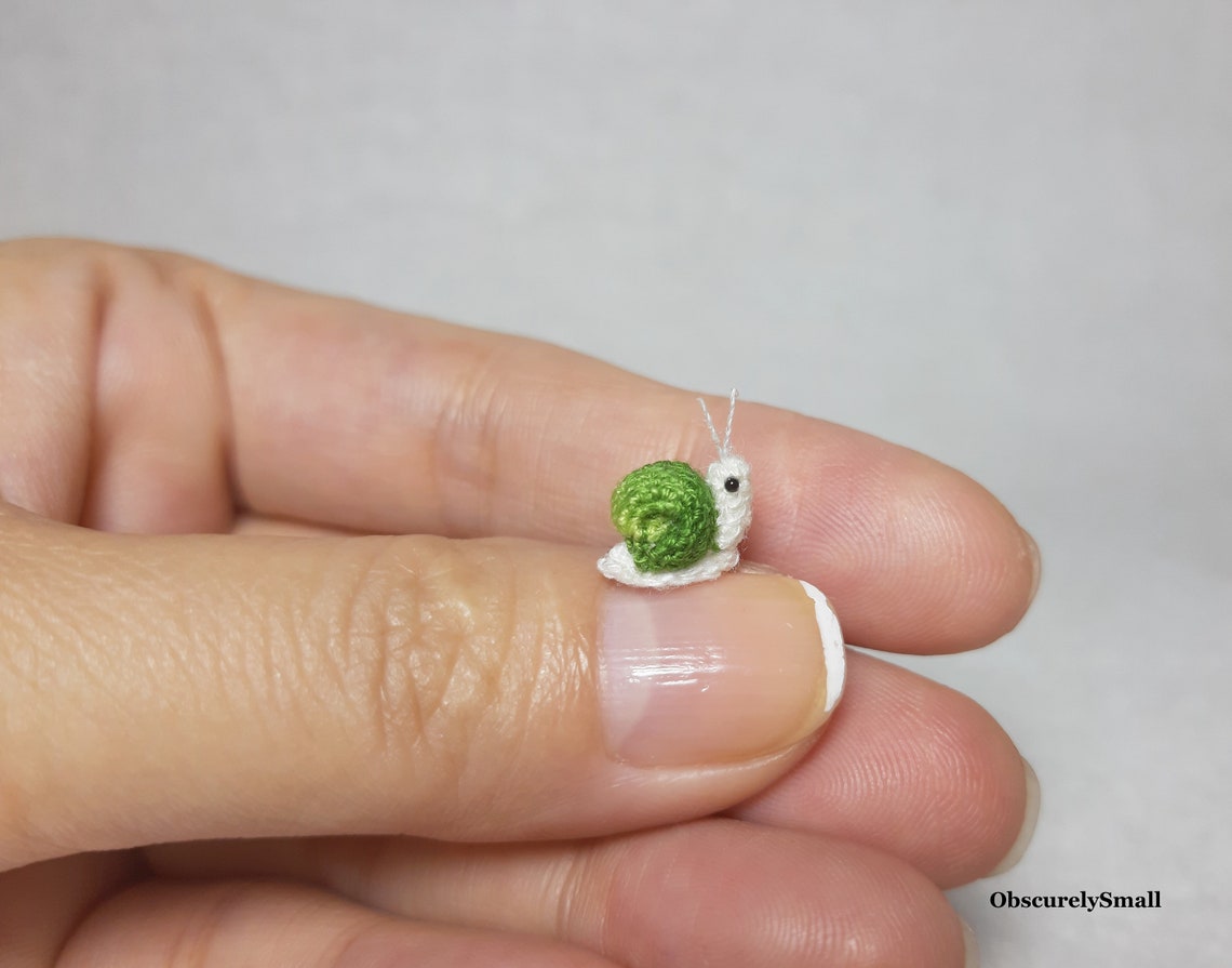 Crochet Micro Tiny Snail Pattern - Amigurumi Pattern - PDF Files ...