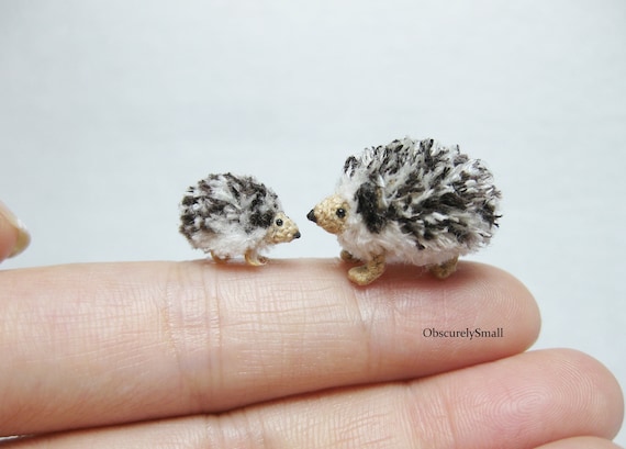 Tiny Miniature Cute Hedgehog Family Adorable Small Amigurumi | Etsy