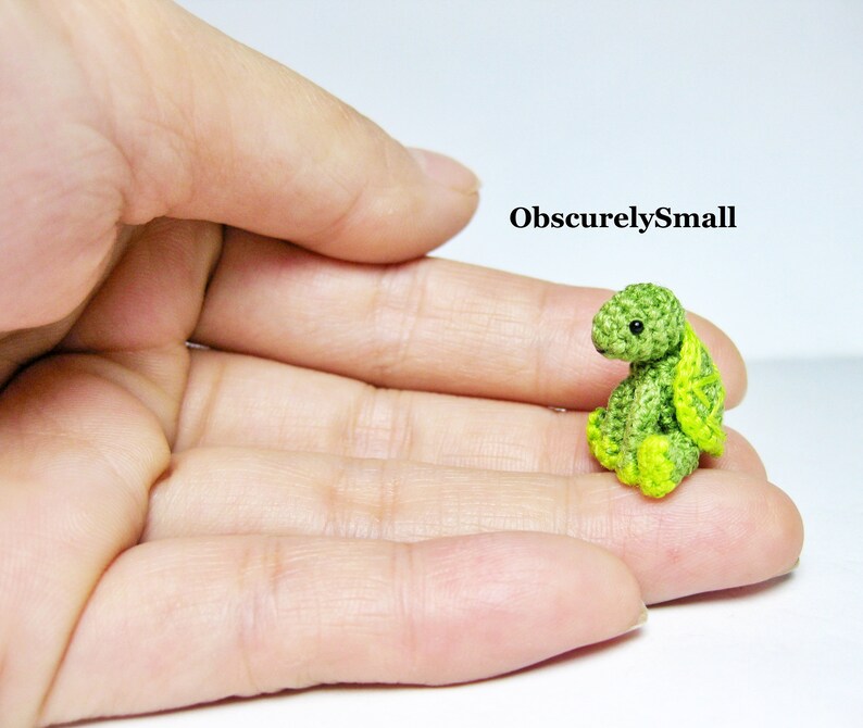 Tiny Crochet Green Turtles Amigurumi Turtle Made to Order - Etsy