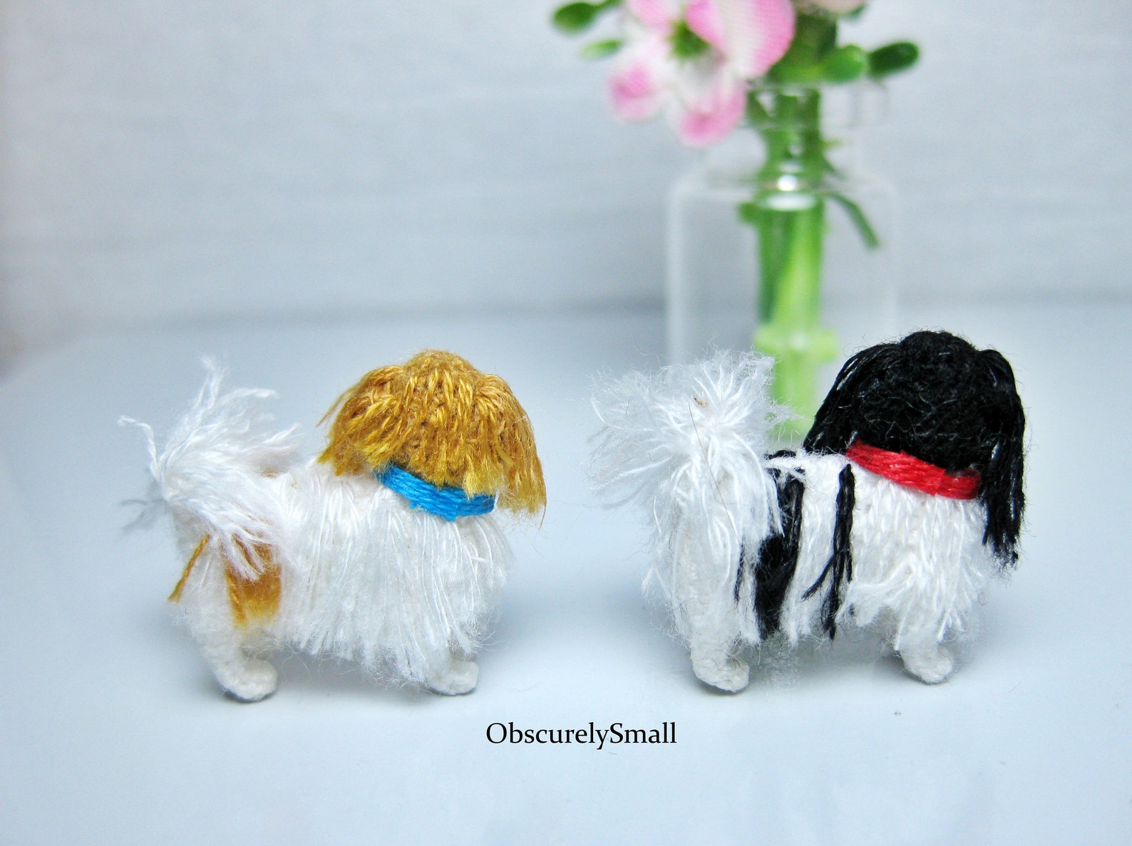 Miniature Crochet Japanese Chin Dog Amigurumi Dog Made to | Etsy