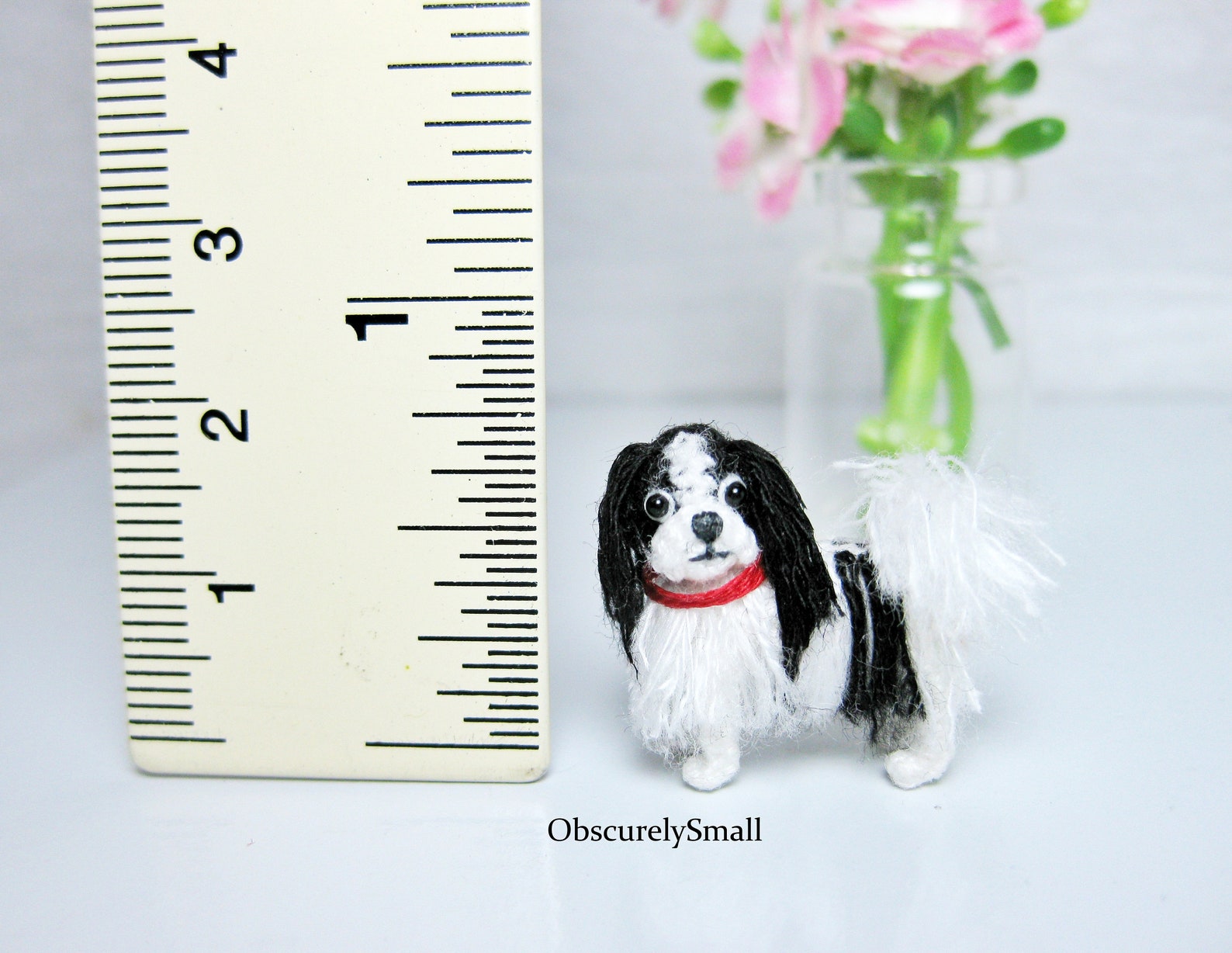 Miniature Crochet Japanese Chin Dog Amigurumi Dog Made to | Etsy