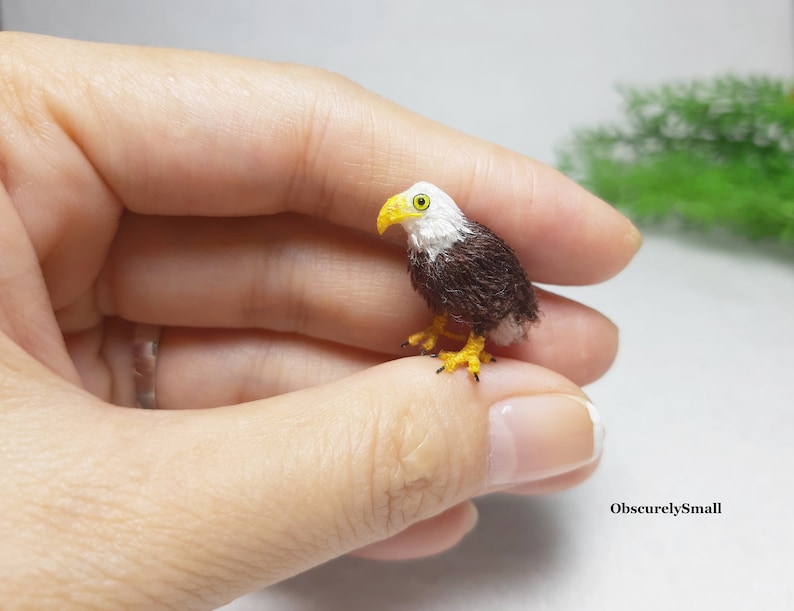 Micro Mini Eagle - Miniature Amigurumi Bird - Made to Order - Etsy