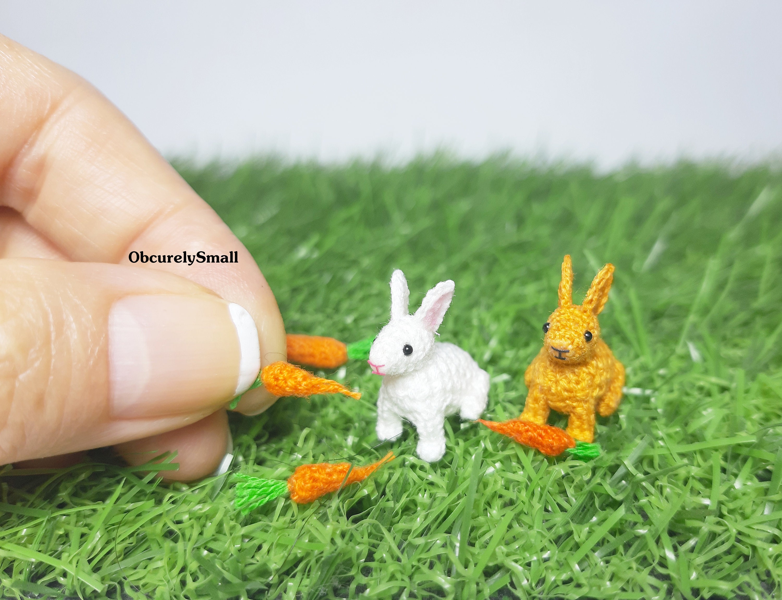 Tiny Rabbit Amigurumi Rabbit Miniature Bunny Tiny - Etsy