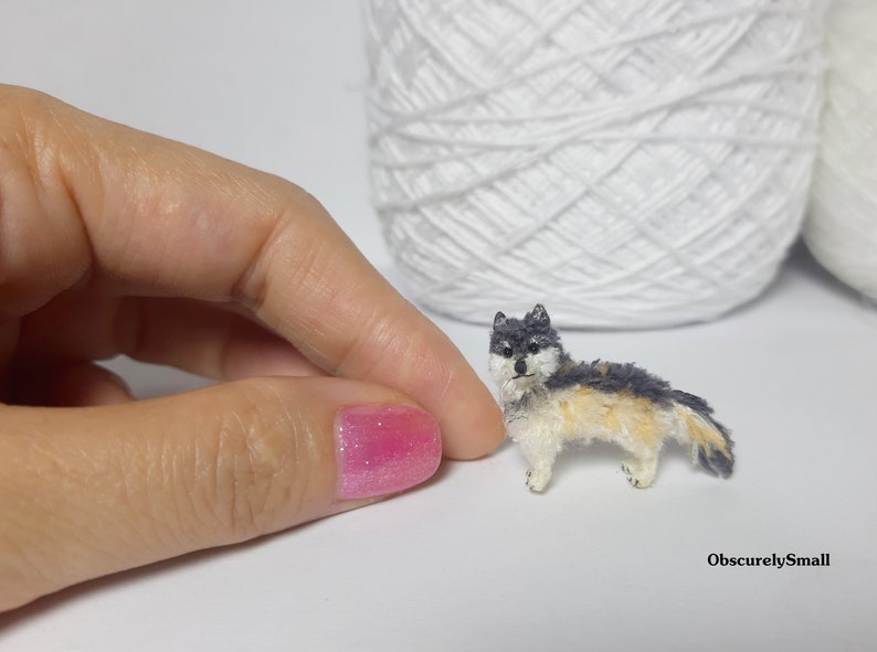 Miniature Crochet Wolf Tiny Amigurumi Dog Crochet Animals | Etsy