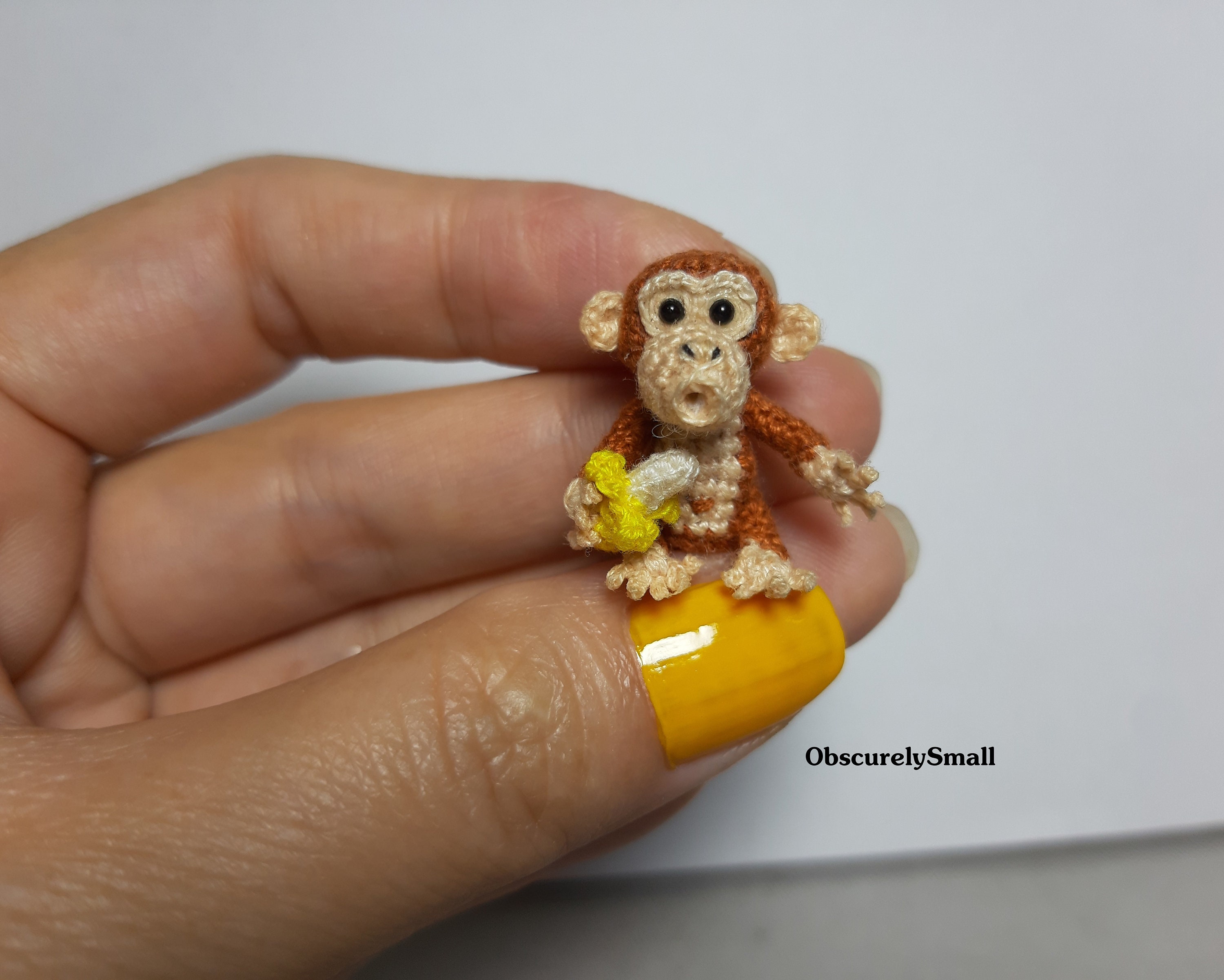 Miniature chimpanzee baby crochet Amigurumi Monkey Amigurumi chimps ...
