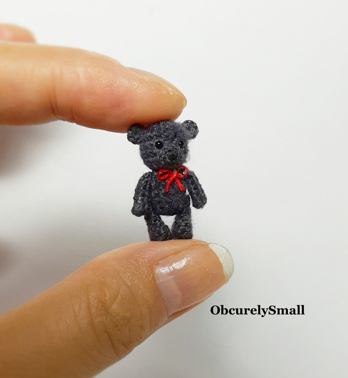 Tiny Fluffy Miniature 1 Inch Teddy Bear Amigurumi Bear | Etsy