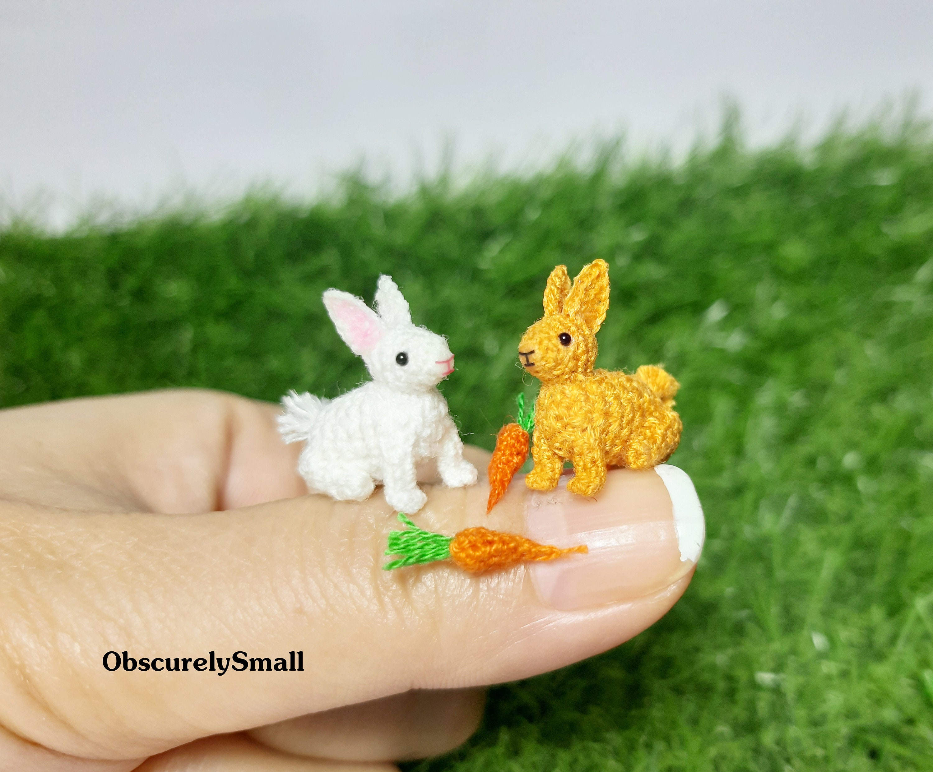 Tiny Rabbit Amigurumi Rabbit Miniature Bunny Tiny - Etsy