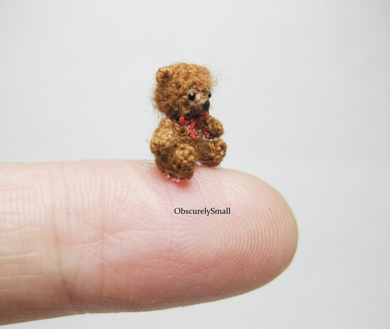 Extreme Micro Teddy Bear Amigurumi Teddy Bear Made to - Etsy