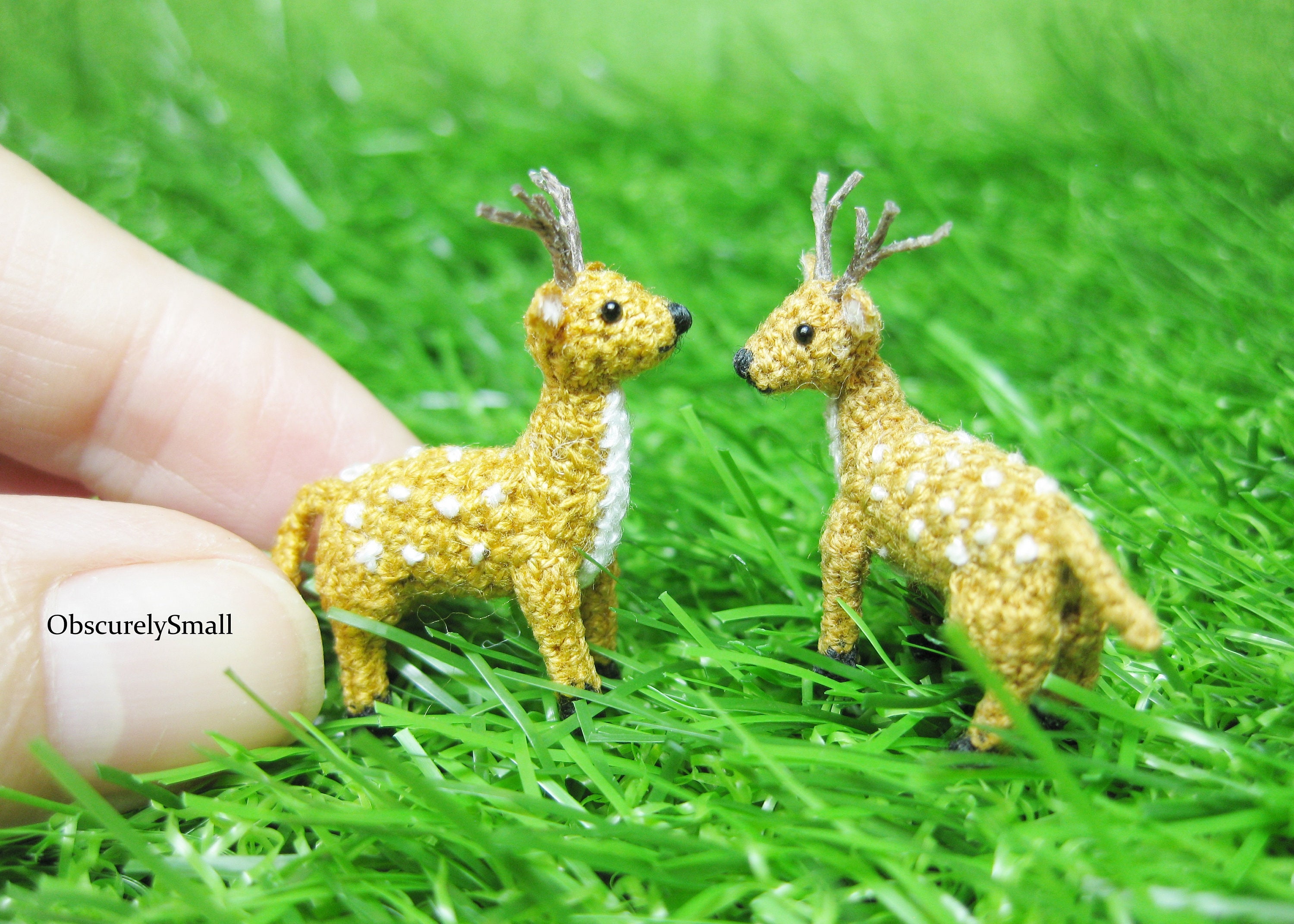 Tiny Crochet Deer Micro fallow Deer Crochet Amigurumi Tiny | Etsy