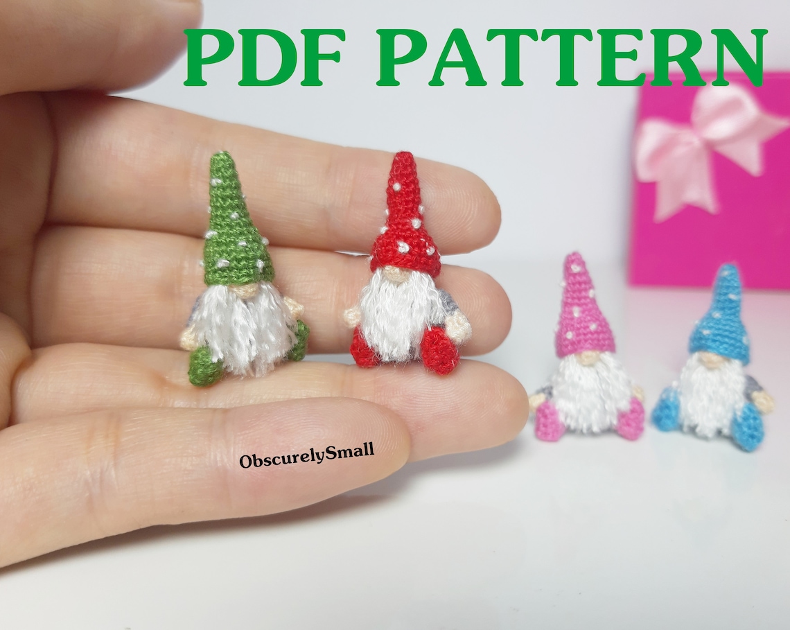 Mini Crochet Christmas Gnome Pattern Doll Pattern Gnome - Etsy