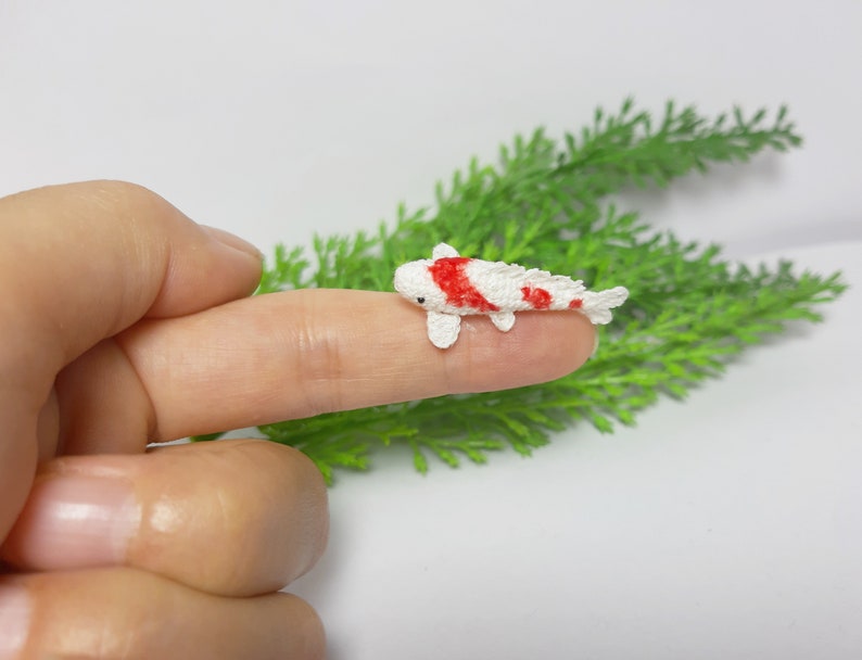 Tiny Japanese Koi Fish Crochet Mini Fish Crochet Miniature - Etsy