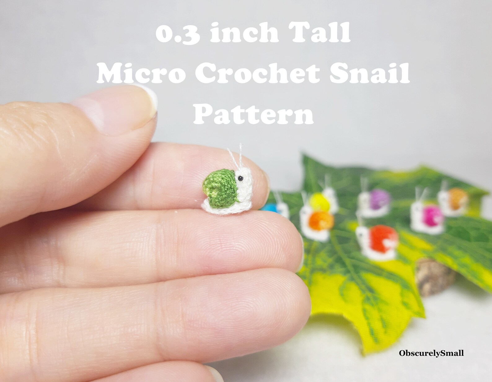 Crochet Micro Tiny Snail Pattern - Amigurumi Pattern - PDF Files ...