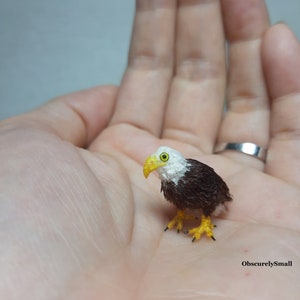 Micro Mini Eagle - Miniature Amigurumi Bird - Made to Order - Etsy