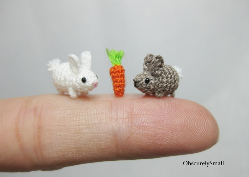 Tiny Crochet Rabbit Amigurumi Rabbit Made to Order | Etsy