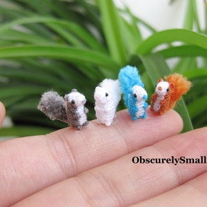 Tiny Crochet Squirrel - Miniature Amigurumi Squirrel - Made to Order - Etsy