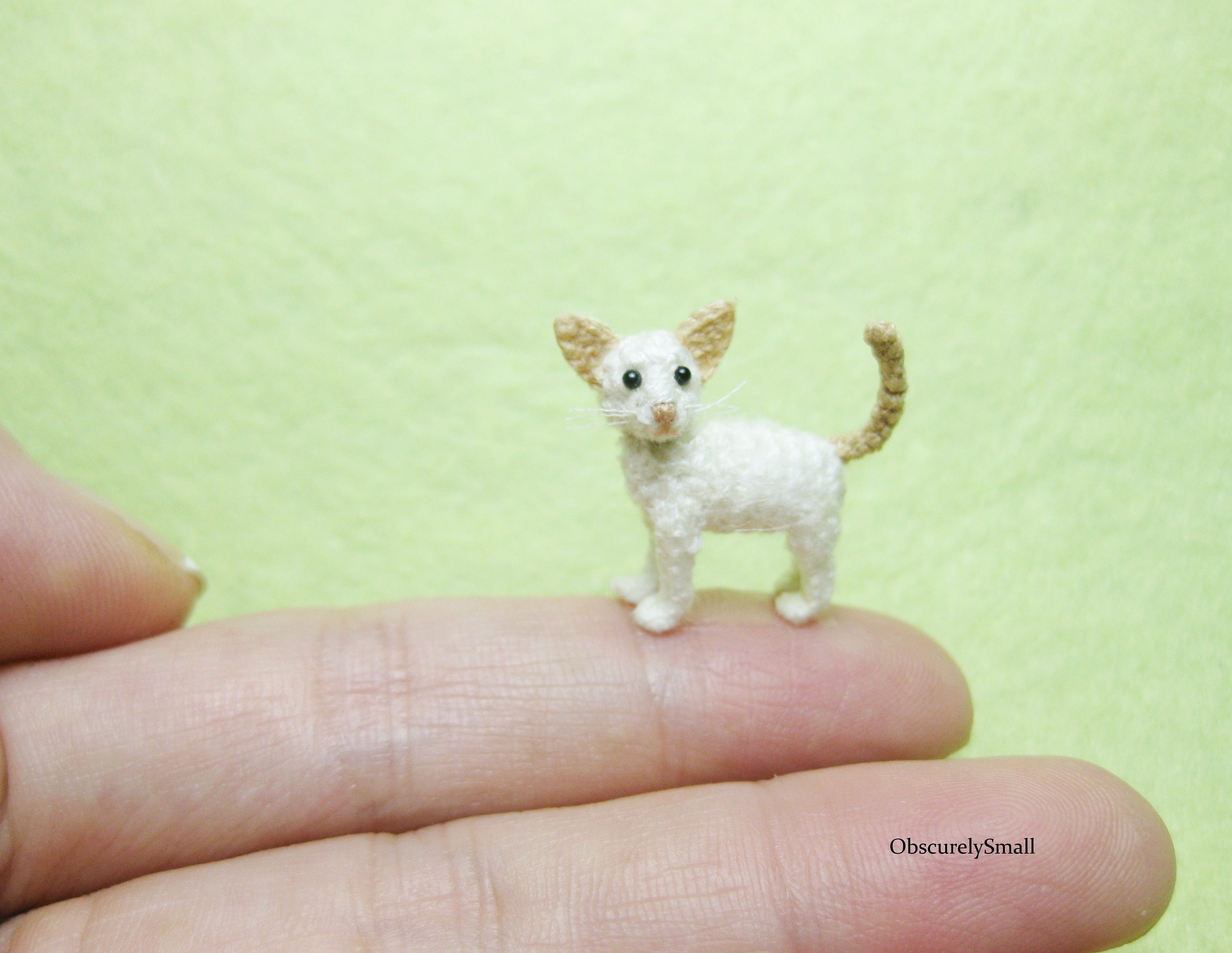 Miniature Crochet Apricot Point Siamese Cat Amigurumi Cat | Etsy