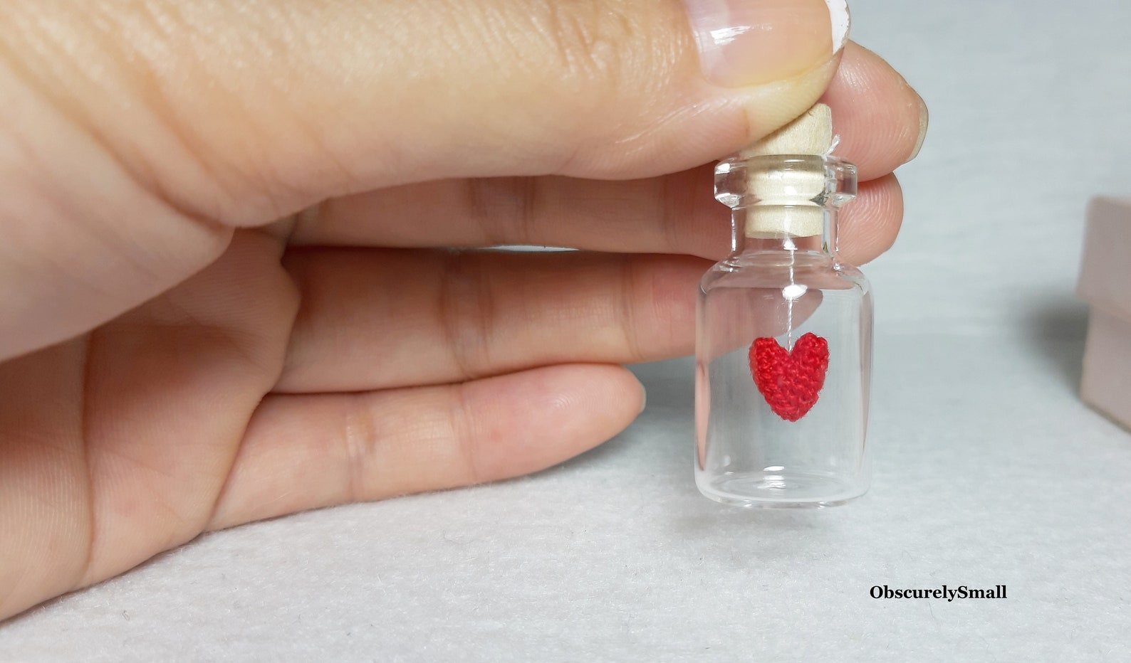 Miniature Heart in a Bottle - Amigurumi Heart - Made to Order - Etsy