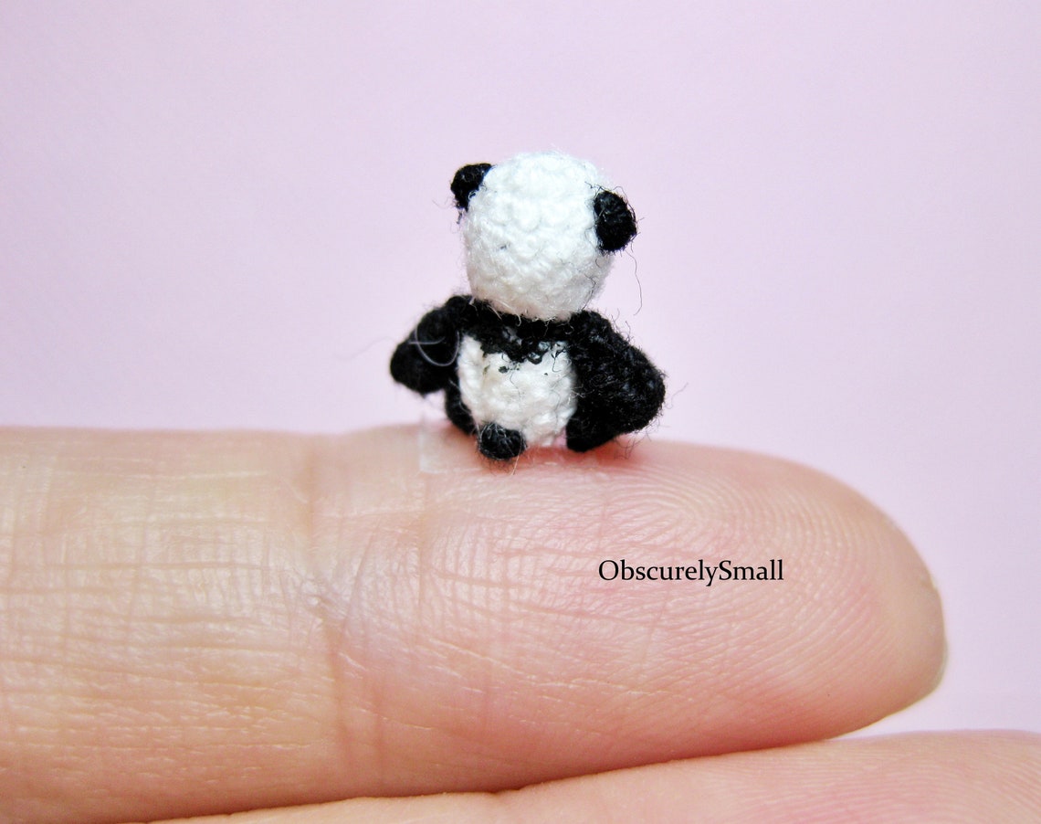 Tiny Crochet Panda Amigurumi Panda Made to Order | Etsy