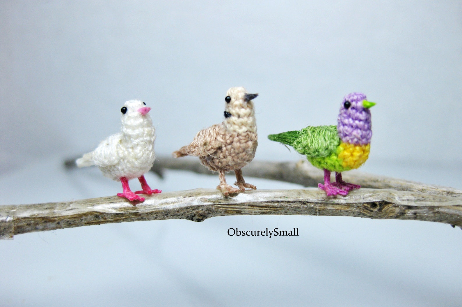 Miniature White Dove Tiny Crochet Pigeons Amigurumi Dove - Etsy