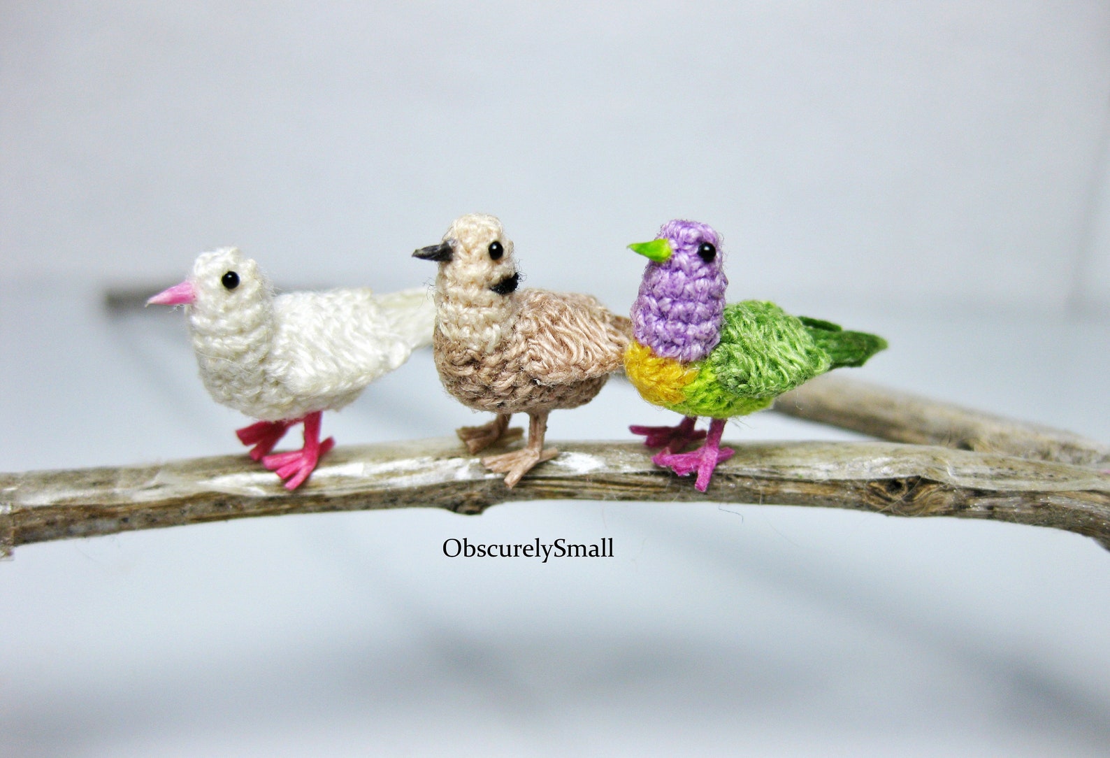 Miniature White Dove Tiny Crochet Pigeons Amigurumi Dove | Etsy