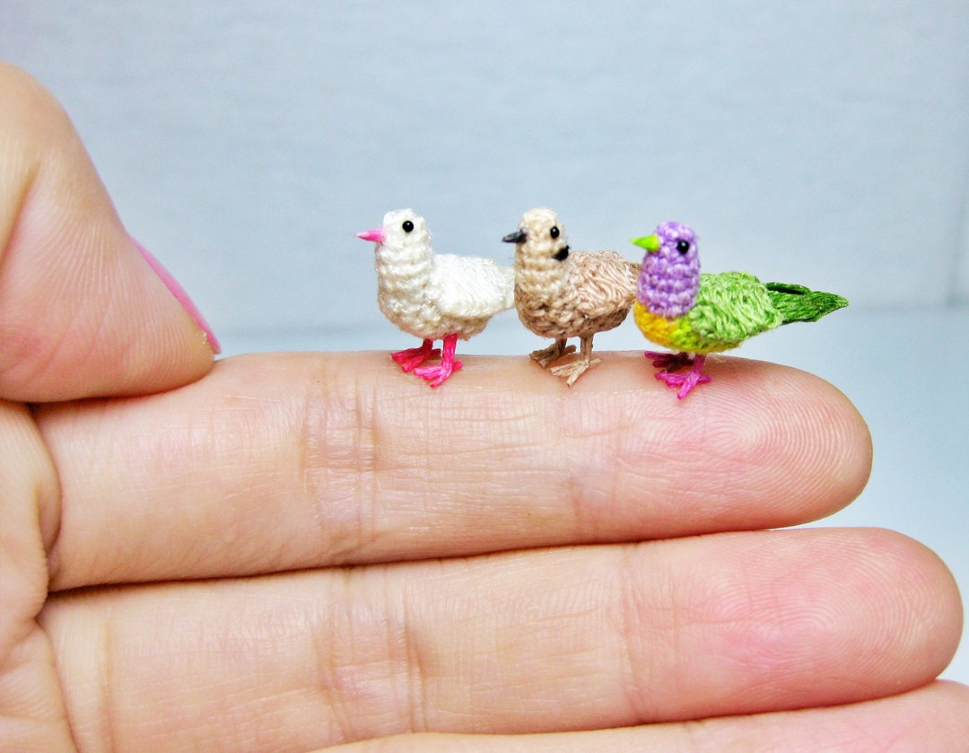Miniature White Dove - Tiny Crochet Pigeons - Amigurumi Dove - Ring ...