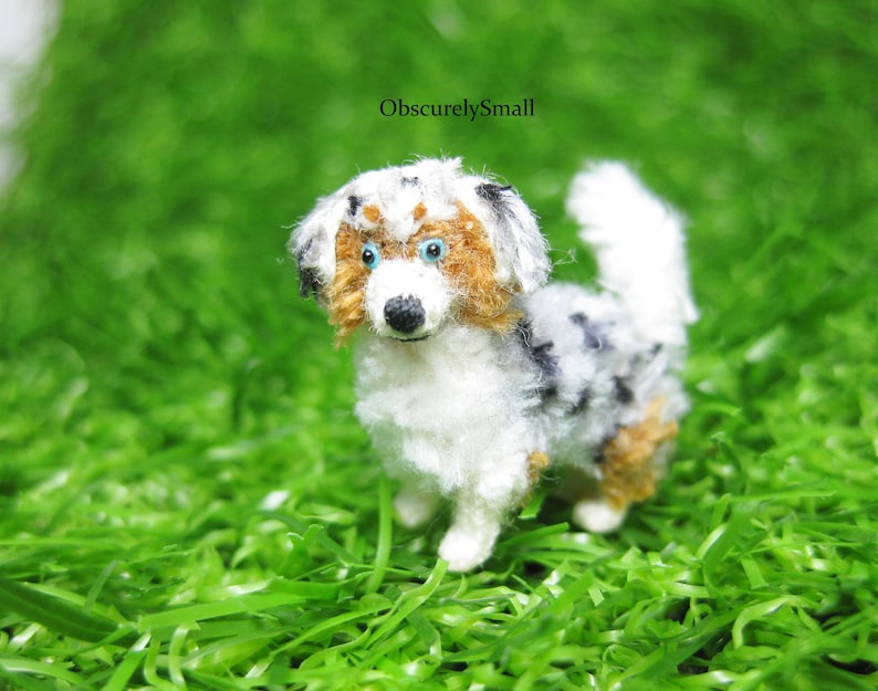Tiny Crochet Australian Shepherd Amigurumi Dog Made to - Etsy