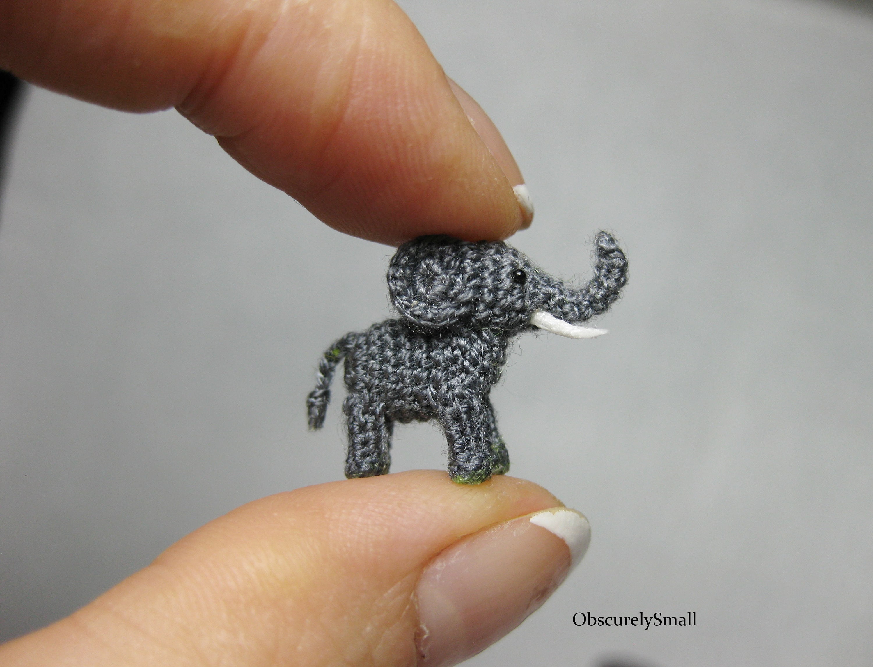Miniature Tiny Crochet Elephants Amigurumi Elephant Made | Etsy