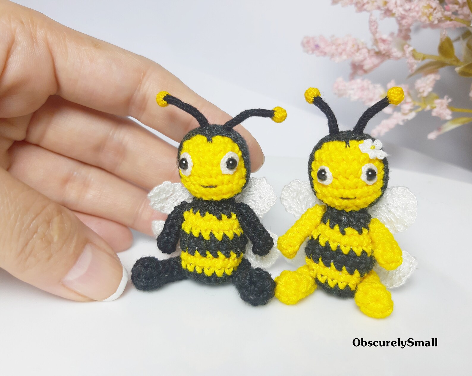 Bee Crochet Cute Crochet Bee Mini Bee Amigurumi Charm - Etsy