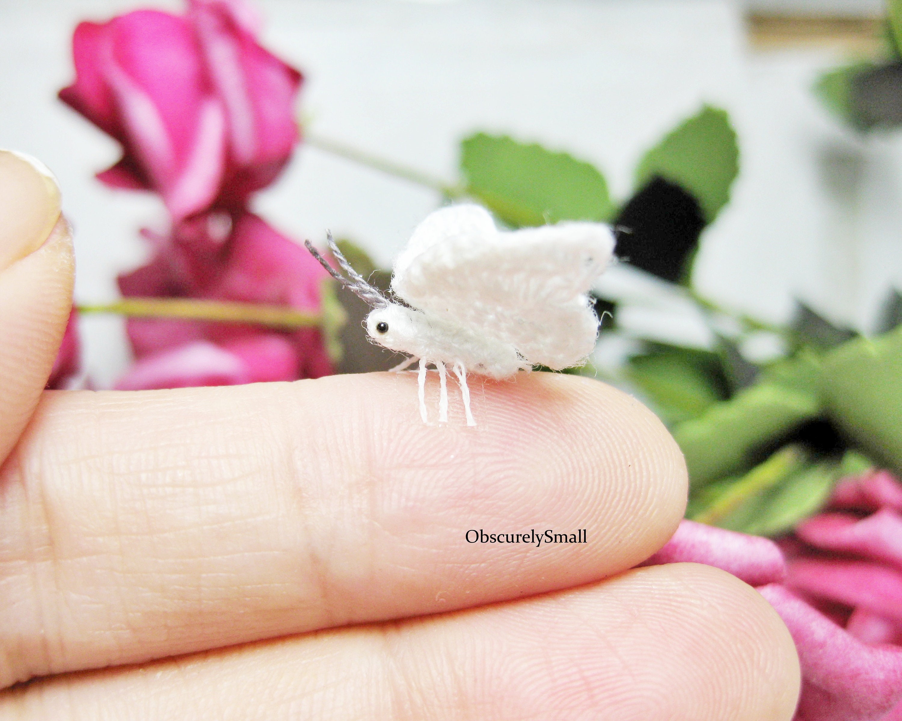 Tiny Crochet White Moth - Amigurumi Moth - Made to Order - Etsy Canada