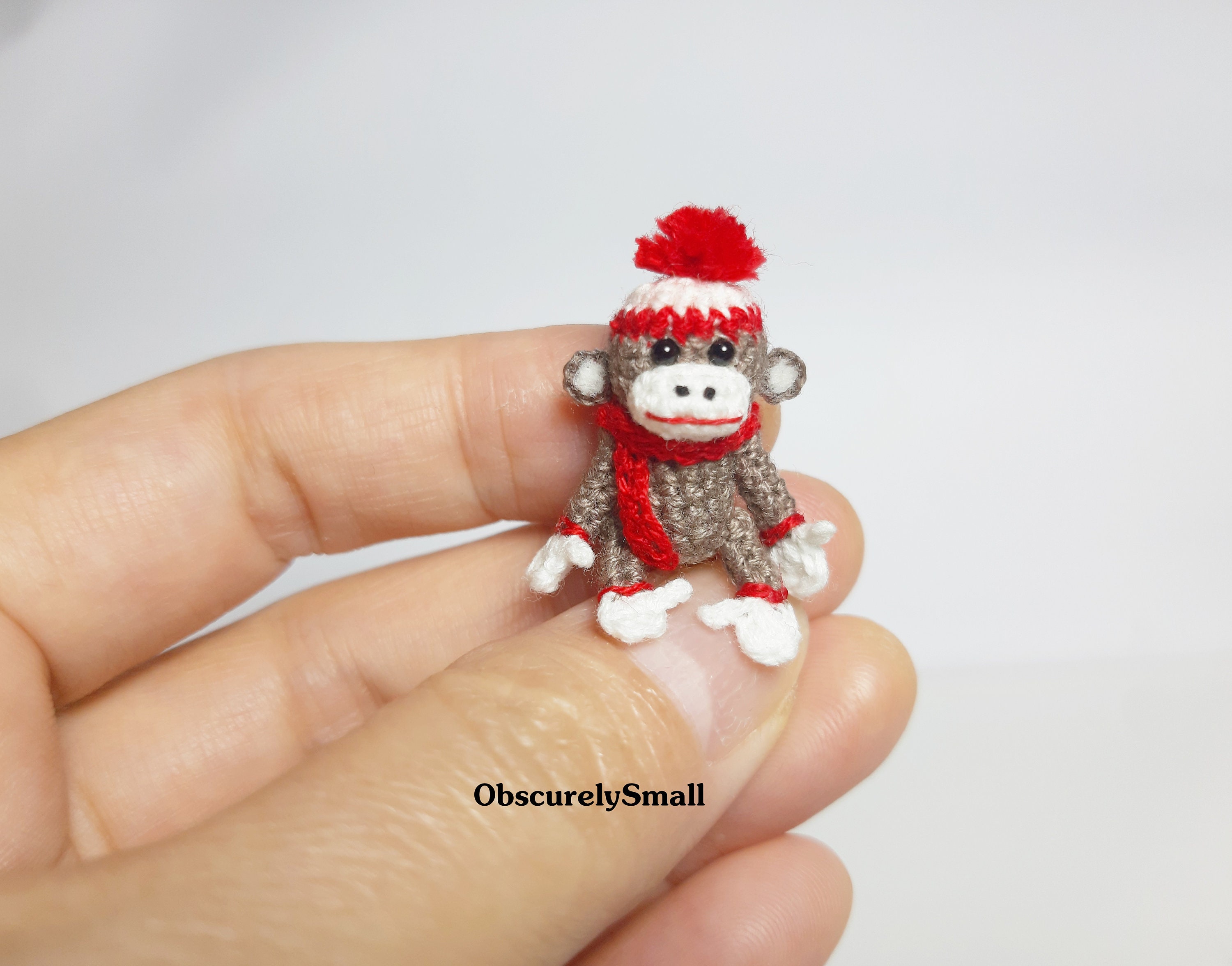 Mini Crochet Sock Monkey Amigurumi Pattern PDF Files | Etsy