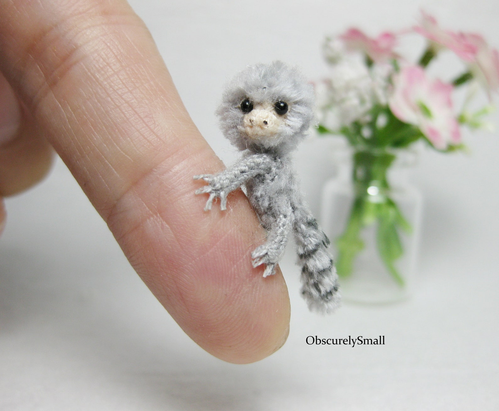 Extreme Tiny Crochet Marmoset Monkey - Amigurumi Monkey - Made to Order ...