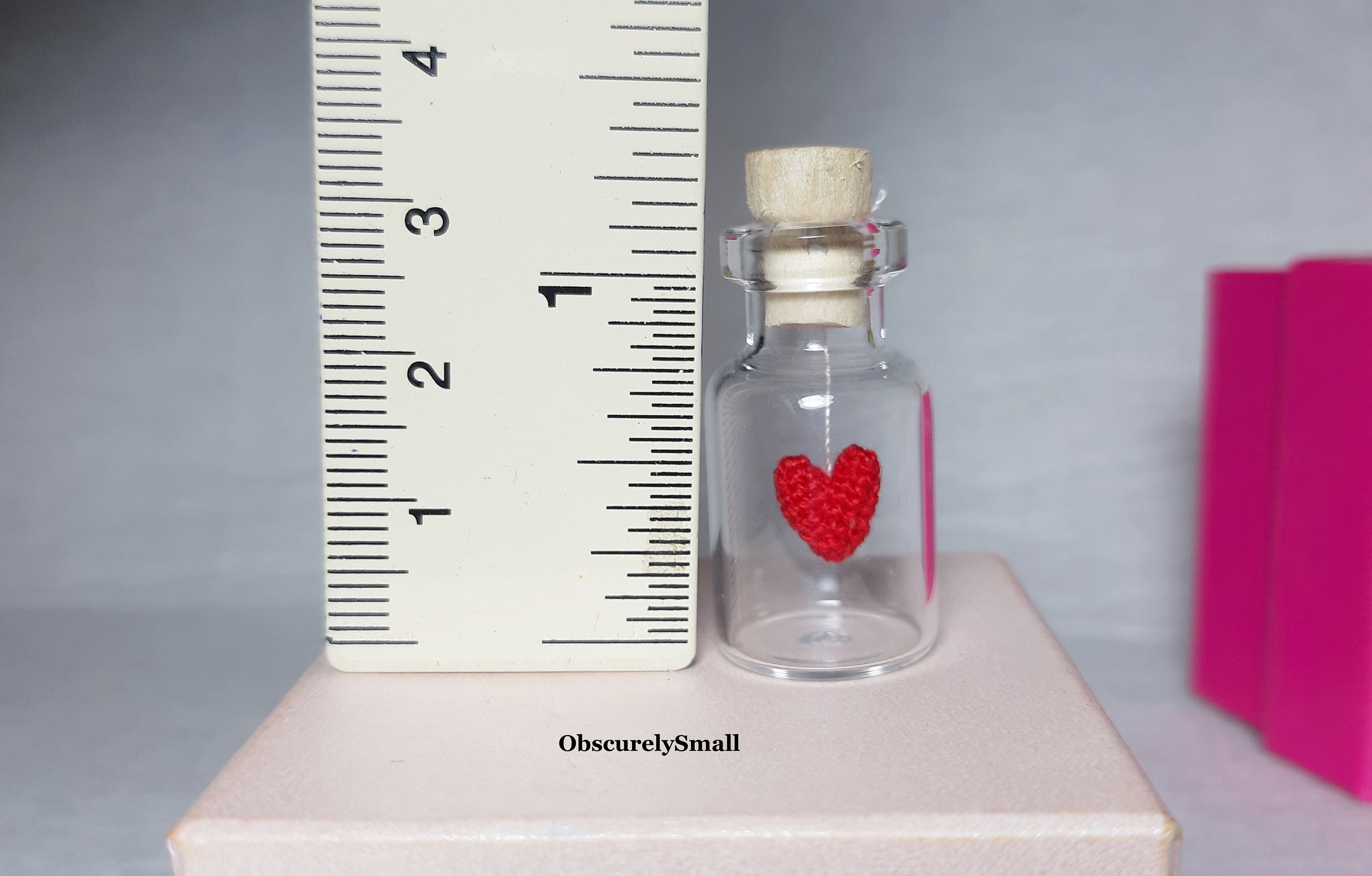 Miniature Heart in a Bottle - Amigurumi Heart - Made to Order - Etsy