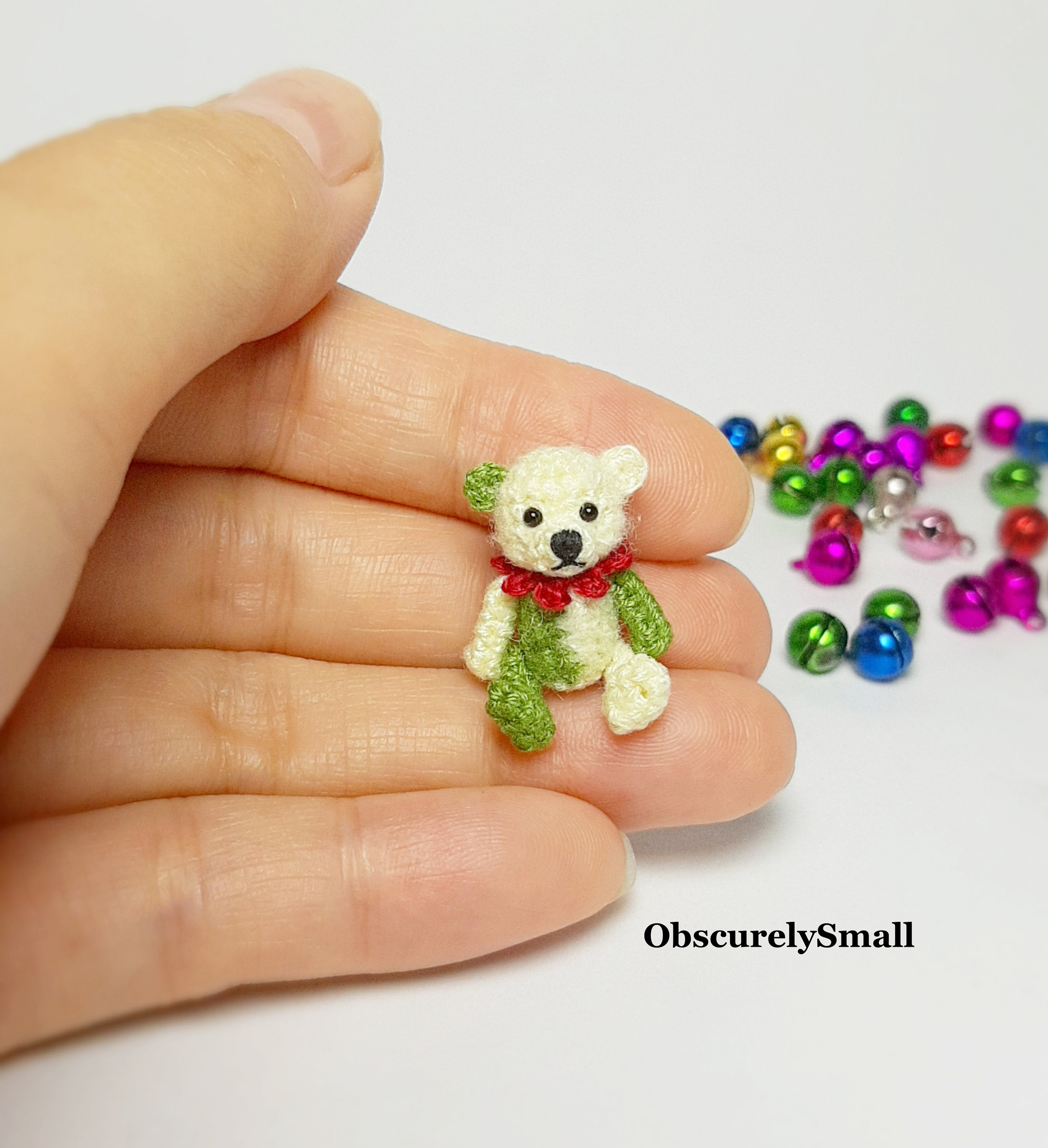 Tiny One Inch Teddy Bear Pattern - Amigurumi Bear - PDF Files Instant ...