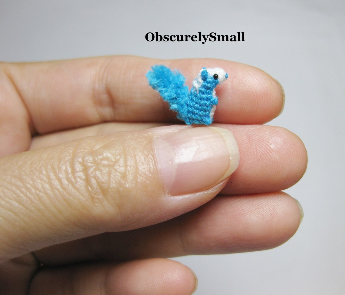 Tiny Crochet Squirrel Miniature Amigurumi Squirrel Made to | Etsy