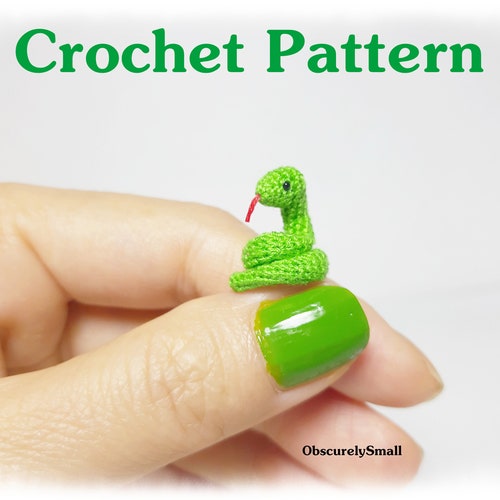 Mini Crochet Snake Amigurumi Pattern PDF Files Instant - Etsy