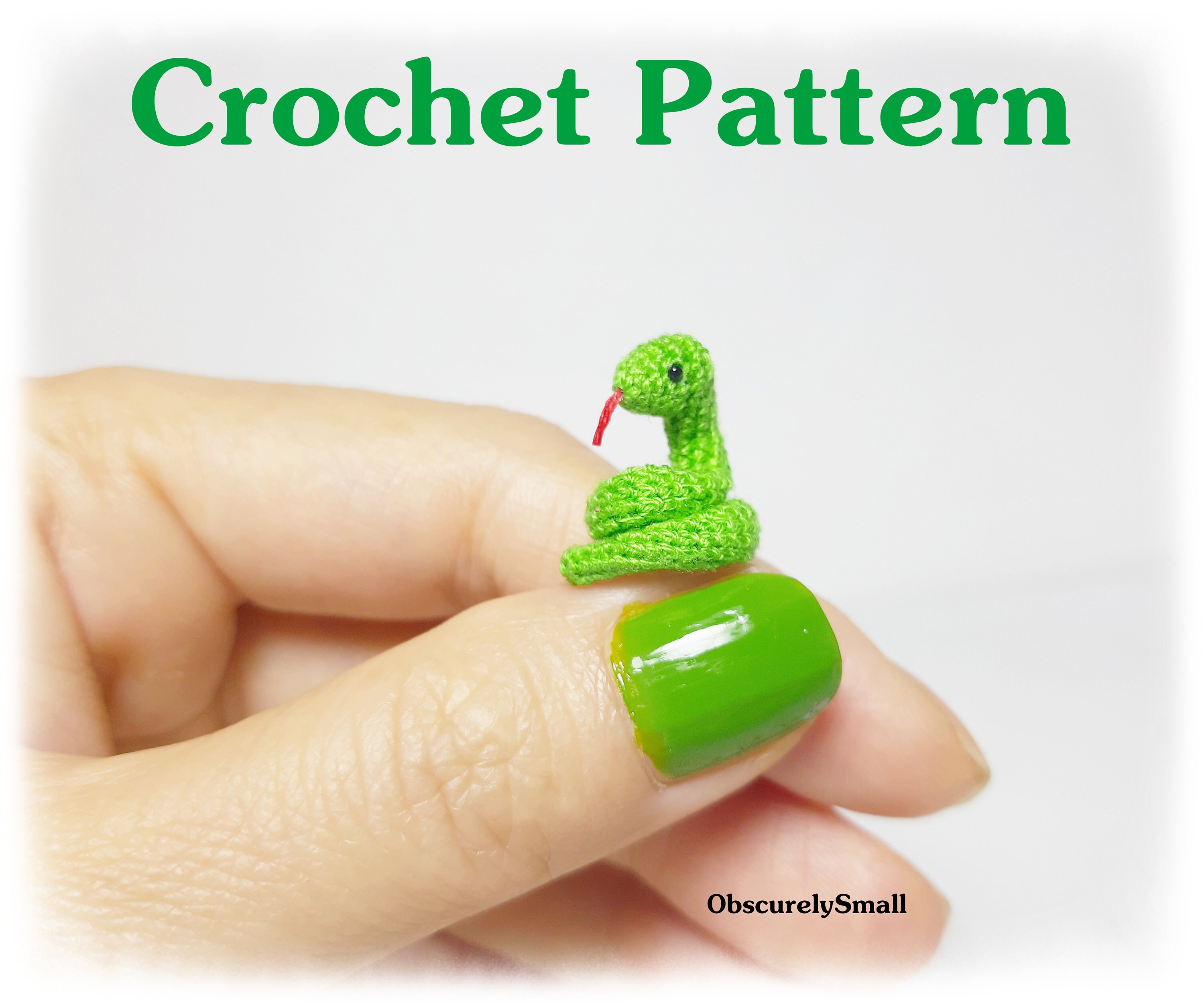 Mini Crochet Snake Amigurumi Pattern PDF Files Instant - Etsy