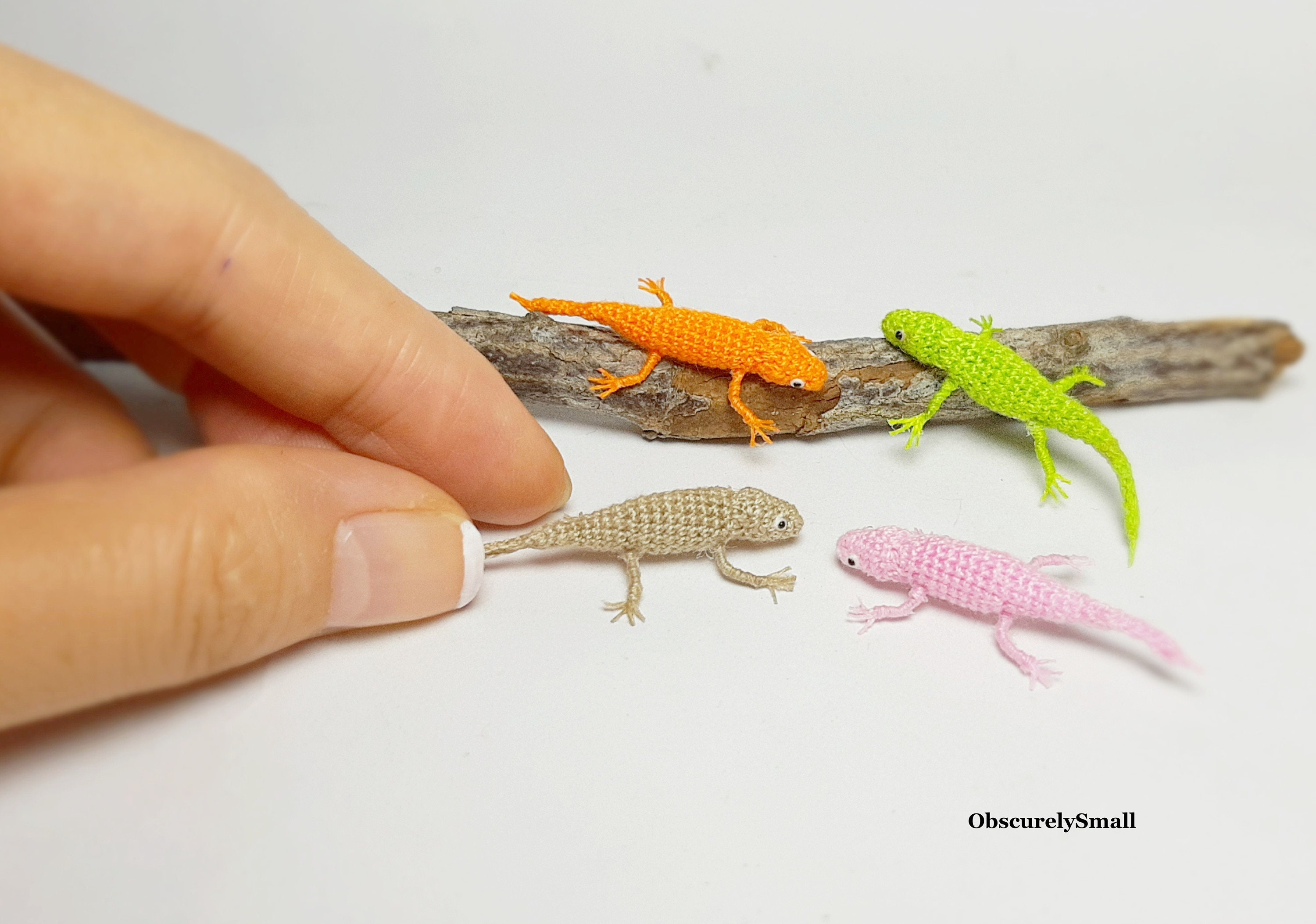 Micro Crochet Gecko - Amigurumi Lizard - Made to Order - Etsy